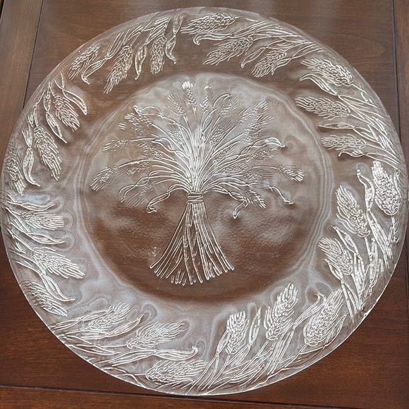 Kitchen | Glass Wheat Platter | Poshmark